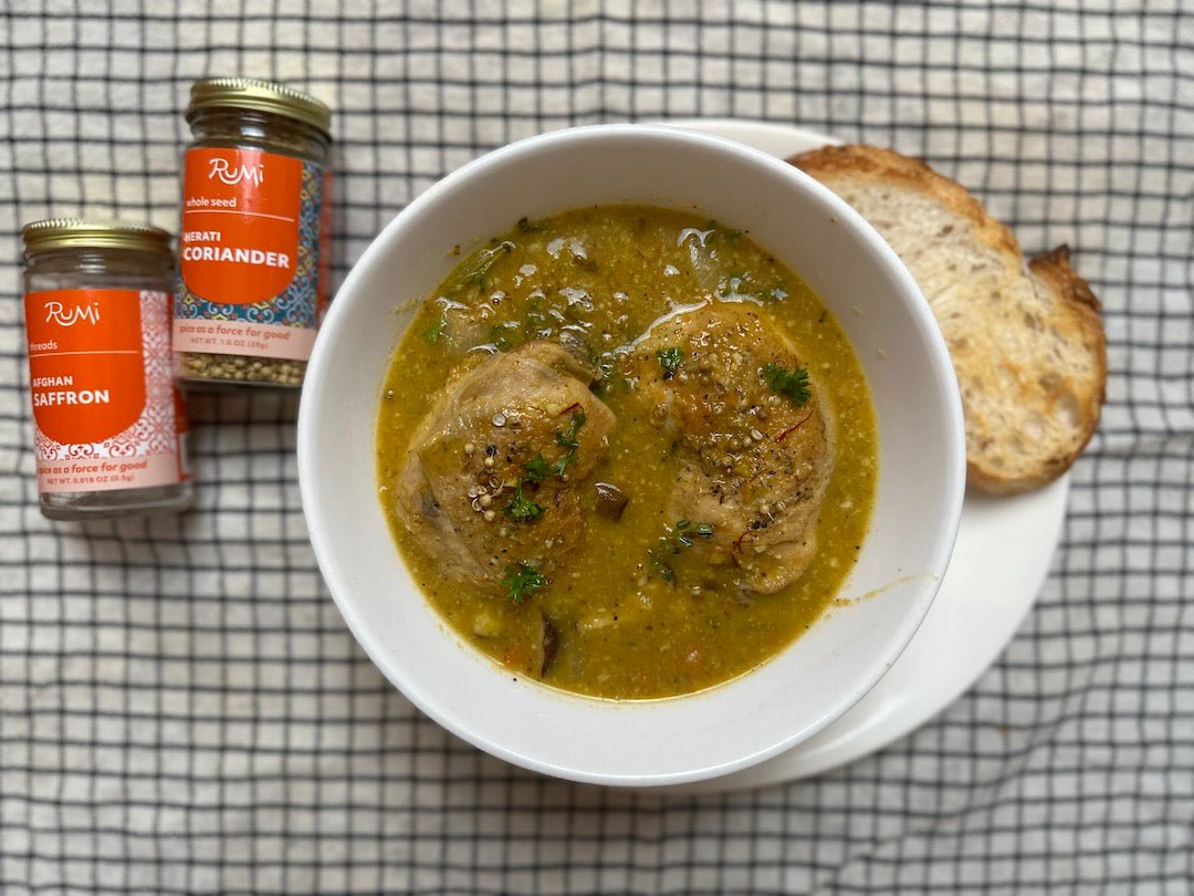 Chicken Fricassee with Coriander & Saffron – Rumi Spice