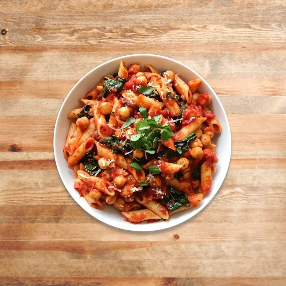 Vegetarian Harissa Pasta - Packed with veggies & protein – Rumi Spice